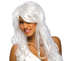 Chic Long White Silver Tinsel Wig stage costume flashy adult hair ...