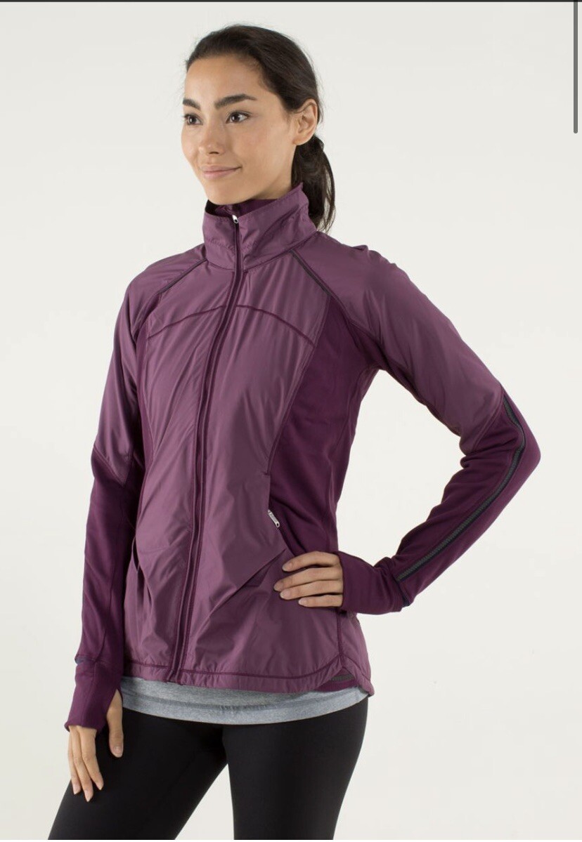 LULULEMON Can't Stop Jacket Hyper Stripe Plum / Plum … - Gem