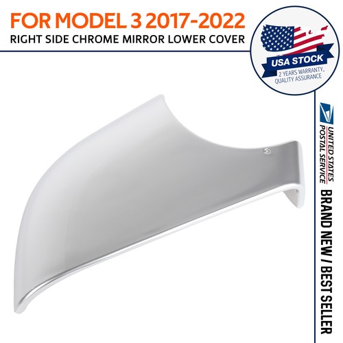 FOR Tesla Model 3 2017-2022 22873006 Right side chrome mirror lower ...