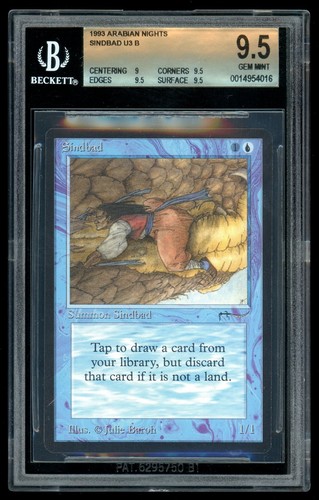 SINDBAD - BGS 9.5 GEM MINT - Arabian Nights Magic the Gathering MTG Sinbad | eBay