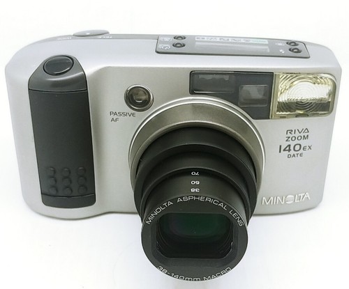 Minolta RIVA Zoom 140ex Date 35mm compact FILM camera "EXCELLENT ...