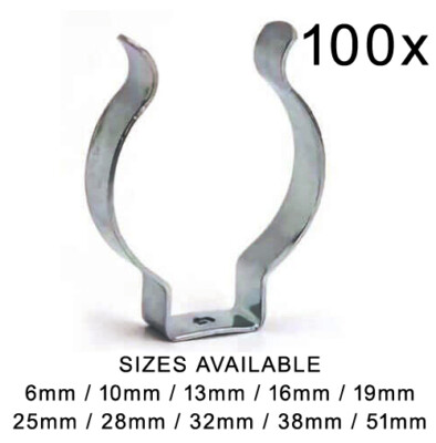 100 x TERRY TOOL CLIPS OPEN TYPE - SIZES FROM: 6mm to 51mm - MADE IN ...