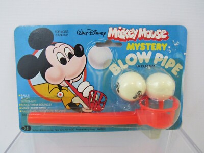 Vintage 1970's Walt Disney Mickey Mouse Mystery Blow Pipe MOC Durham ...