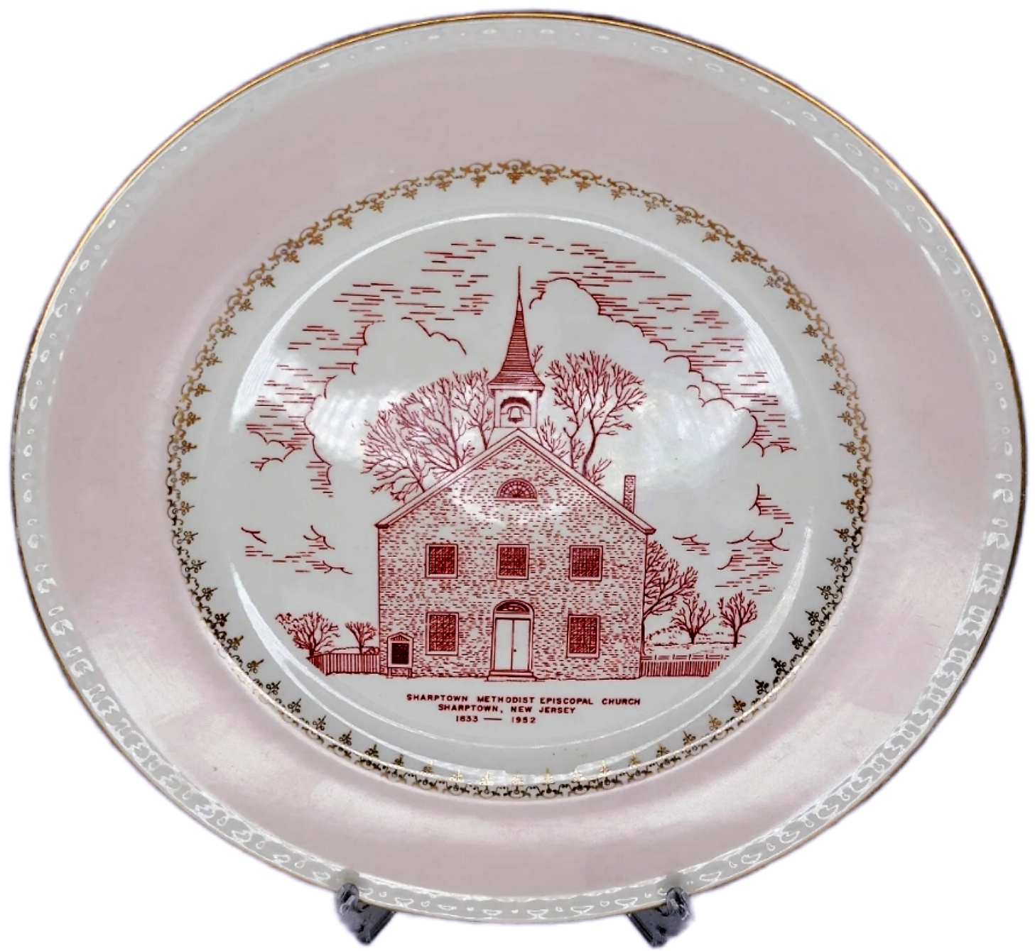 World Art Studios Collectible Plate Sharptown NJ Methodist Episcopal ...