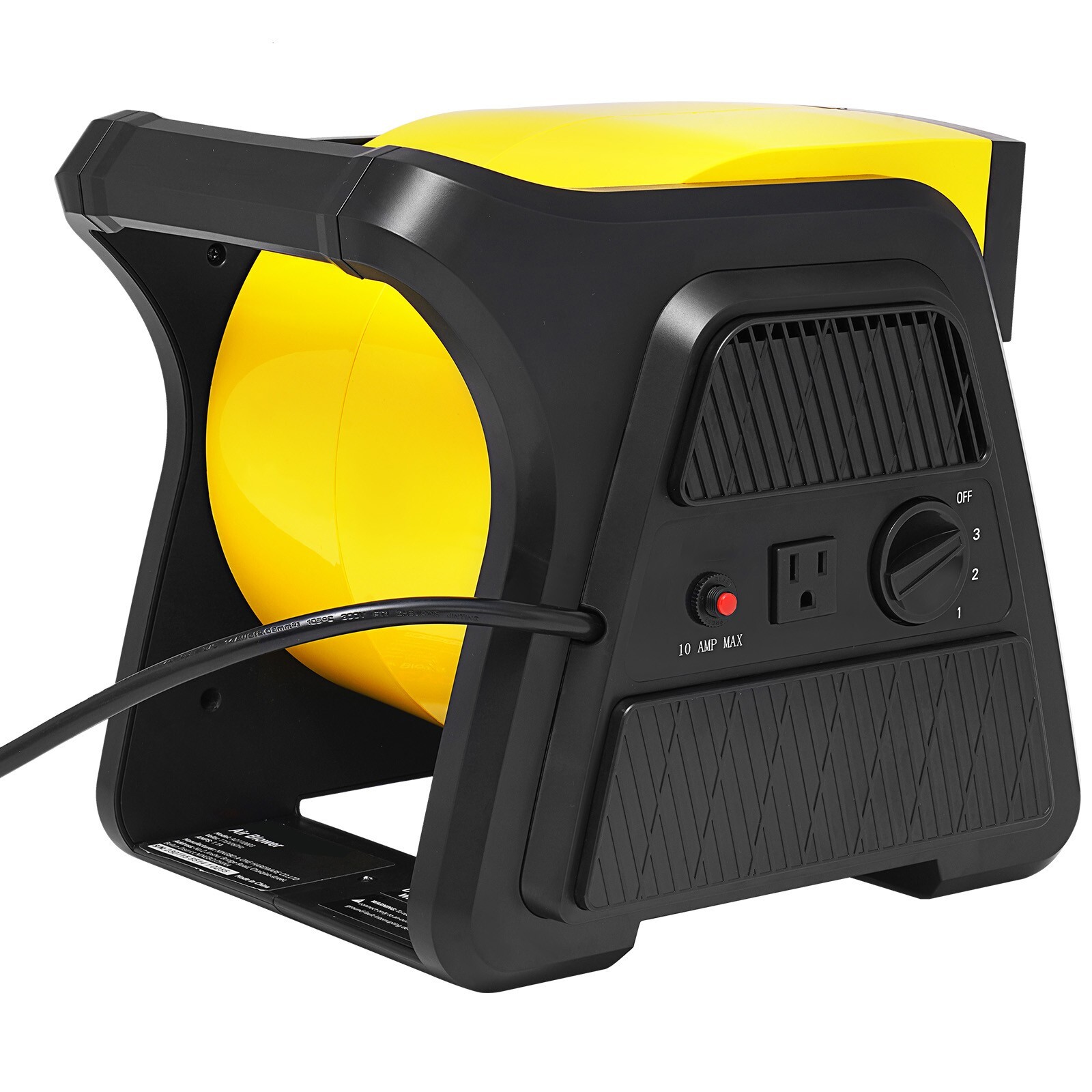 Pivoting Utility Fan Floor Blower Fan 3-Speed High Velocity 600 CFM ...