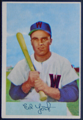 1954 Bowman Baseball Eddie Yost - Washinton Senators #72 BB206 | eBay