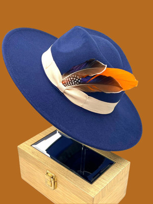 Luxury Fedora Hat -Navy Blue | eBay