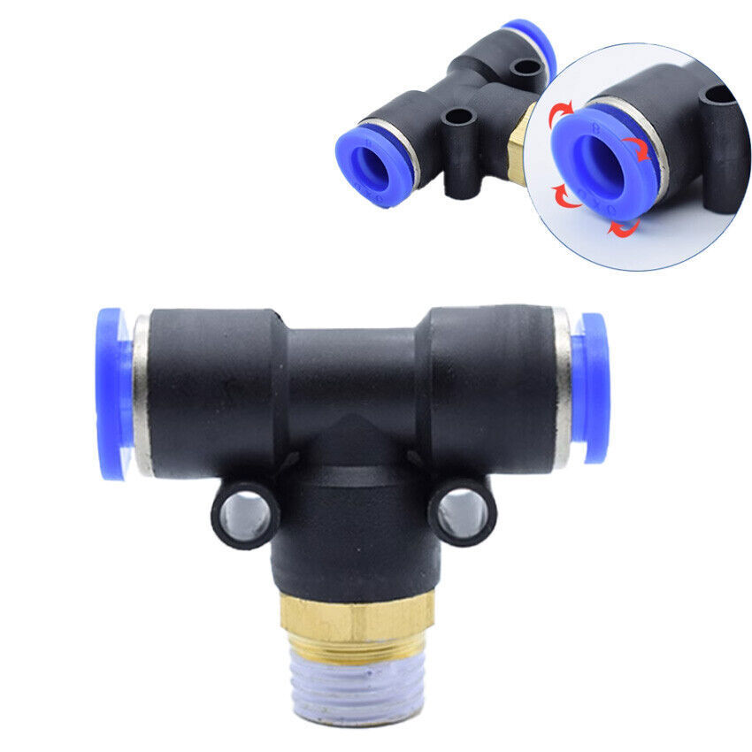 Nylon Pneumatic Push Fit Connector Tube Pipe Joiner Air Water Lines ...
