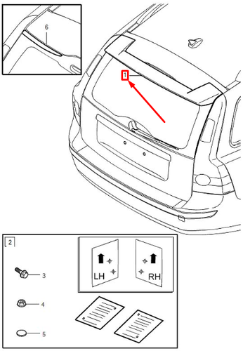 VOLVO V50 Rear Roof Spoiler 39986953 NEW GENUINE | eBay