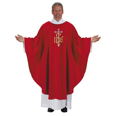 Red IHS Monogram Chasuble | eBay