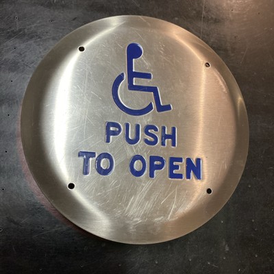 Round Handicapped Push To Open Button, Door Opener Switch NEW Free Ship ...