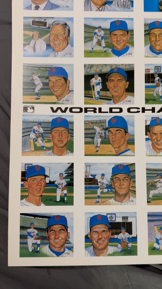 Susan Rini 1969 Miracle Mets Poster 22x17 Vintage Cardstock NOS | eBay