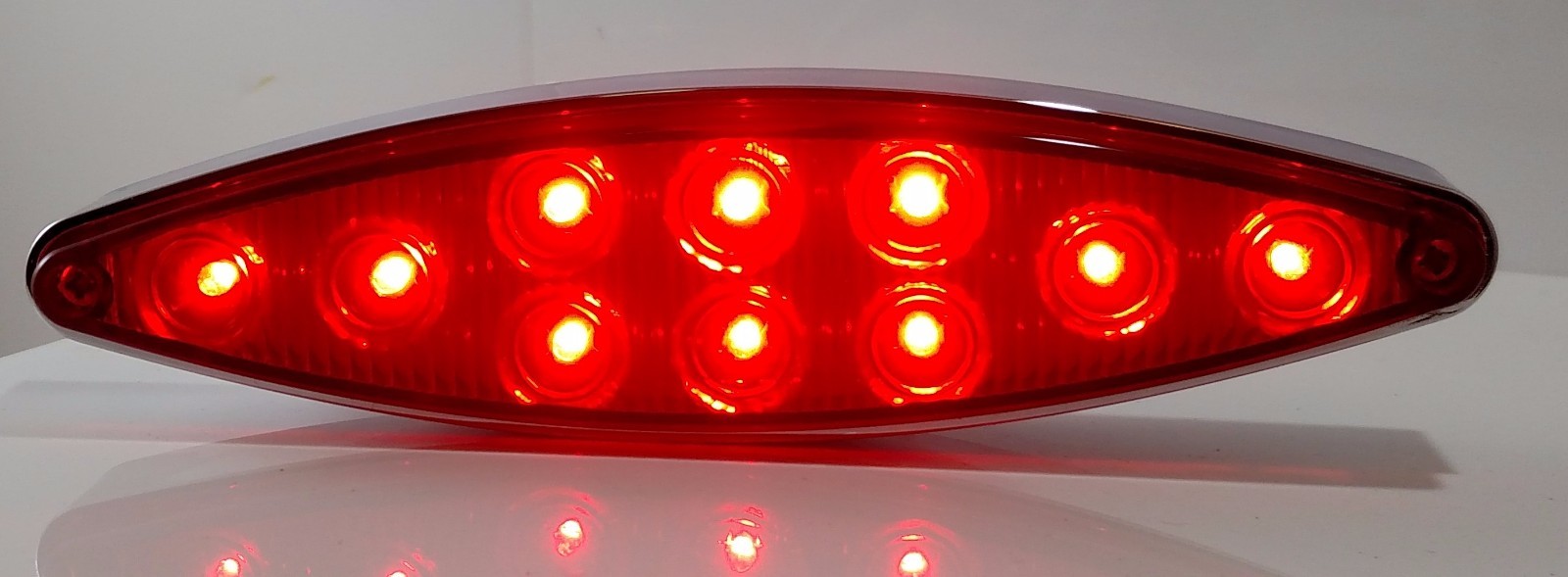 Pair Red LED Cats Eye Brake Turn Signals Tail Lights Stop Lamp w ...