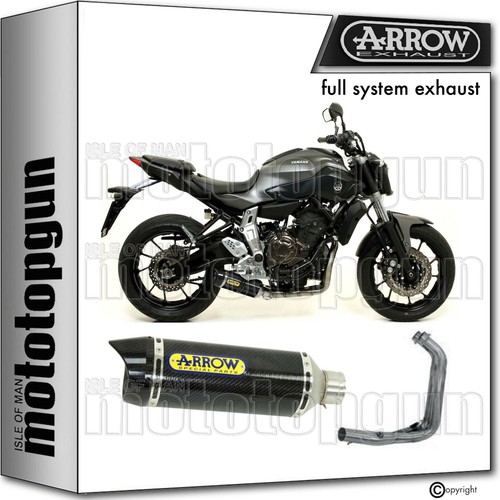 ARROW FULL SYSTEM EXHAUST OK LOW THUNDER CARBON C YAMAHA MT07 MT 07 ...