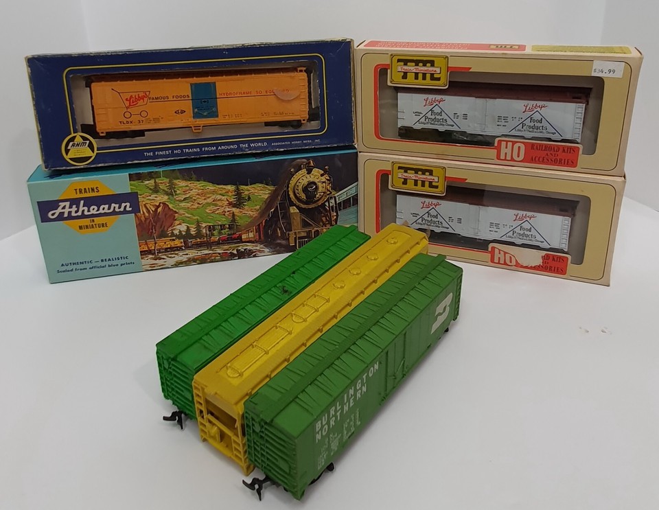 Set of 7 Assorted Vintage / Scale Model Railroad Freight Train Cars | eBay