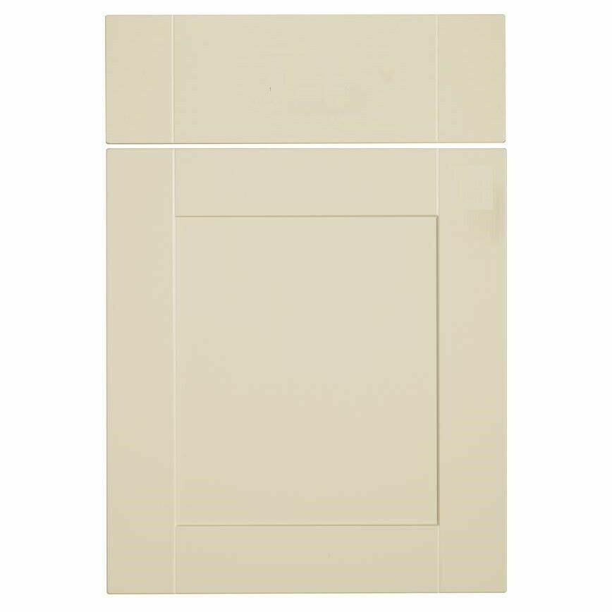 Kitchen Cupboard Doors Shaker Matte Cream Compatible Style to Howdens ...