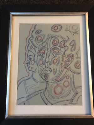 WILLIAM BRUN DRAWING VINTAGE ABSTRACT EXPRESSIONISM CUBISM SURREALISM ...