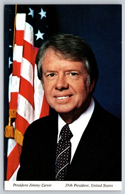 Postcard Jimmy Carter 39th President United States Flag 52 | eBay