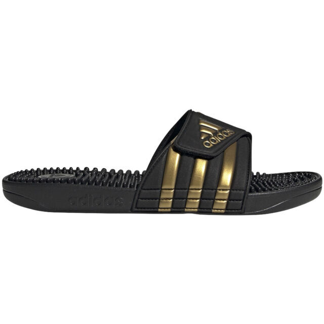 adidas Adissage Slides Unisex Sandals - Black/Gold, US 6 (EG6517) for ...