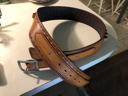 Custom Gun Belt Hand Tooled. Cowboy Action | eBay
