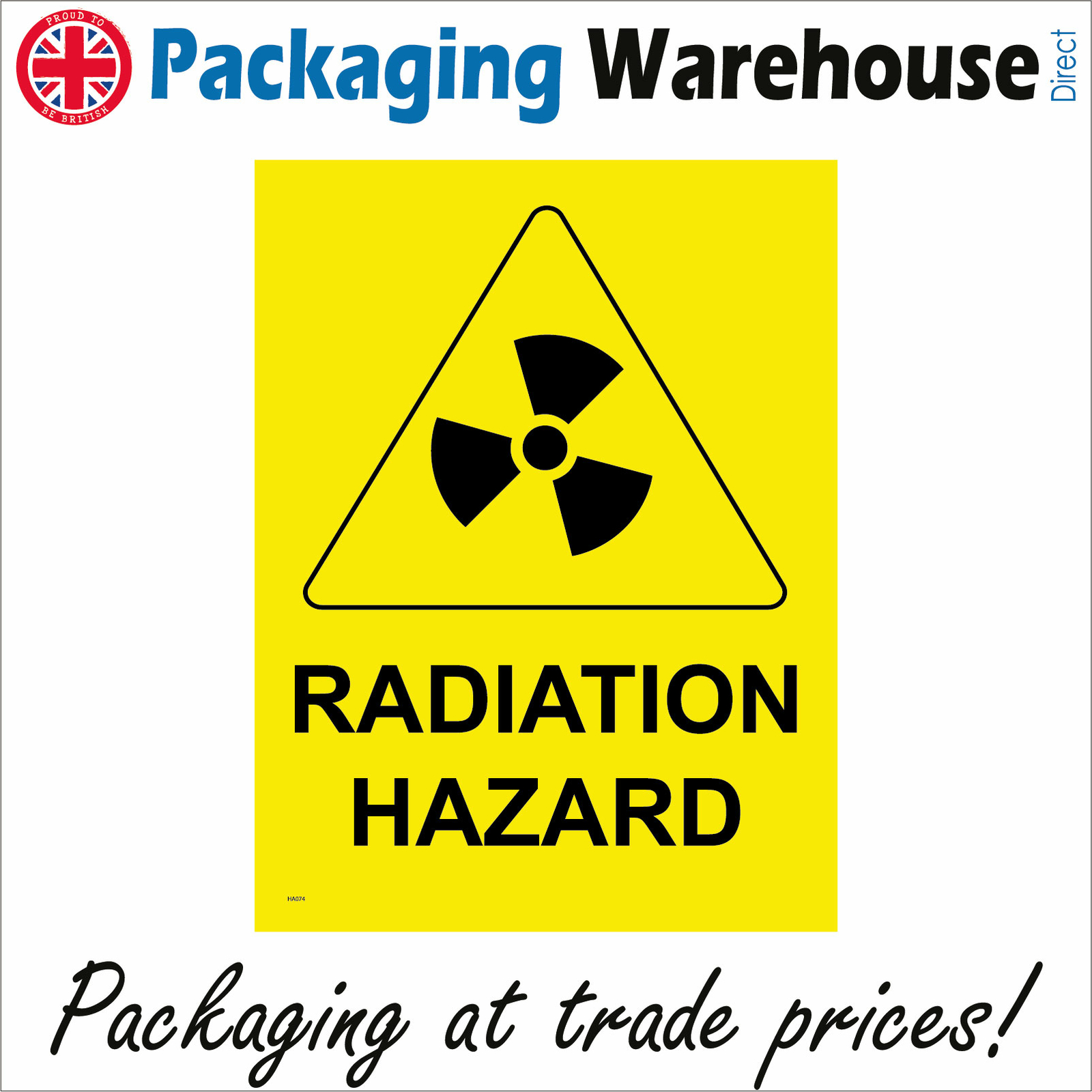 HA074 RADIATION HAZARD SIGN NUCLEAR POISON TOXIC DEATH INFRARED GAMMA ...