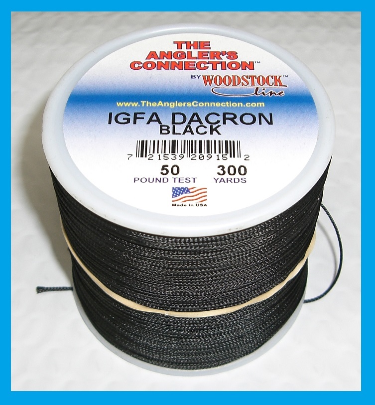 Woodstock Braided IGFA Black Dacron Line 200 Lb. Test 300 Yd. 25872 for ...