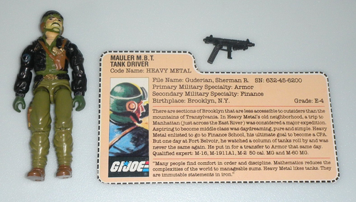 1985 Vintage G.I. GI Joe Lot 3.75 ARAH Heavy Metal v1 Figure & Card 99% ...