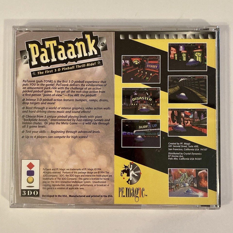 PaTaank (Panasonic 3DO, 1994) - Jewel Case, Game and Manual | eBay