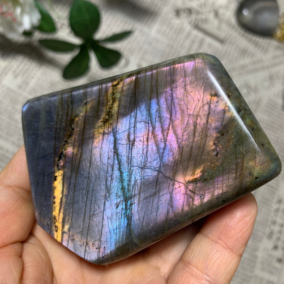 288g Natural Purple Light Labrador Quartz Crystal Stone Specimens heal ...