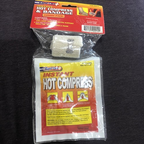 Rapid Care+ Instant Hot Compress & Bandage Combo Pack (Single Use ...
