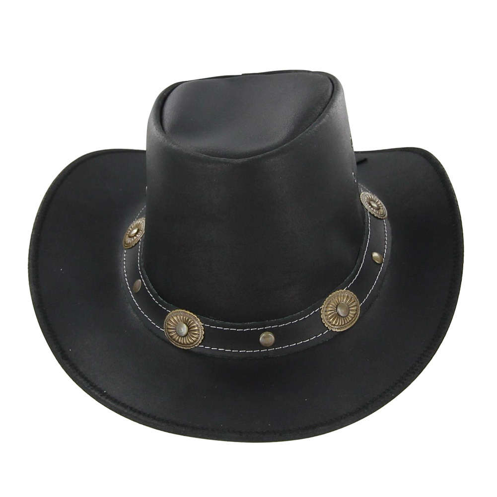 Outdoor Leather American Stockyard Large Cowboy Hat 688940493627 | eBay
