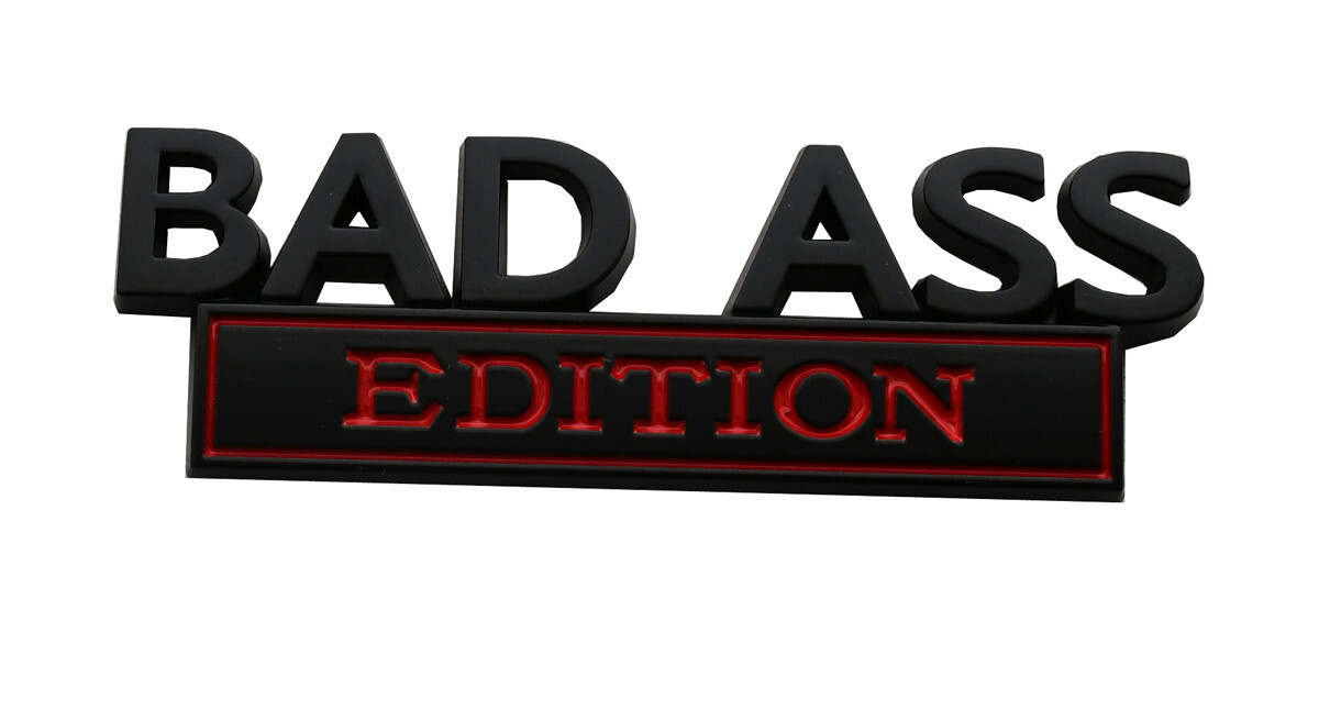 2pcs Bad Ass Edition Emblem Metal Badge Sticker Decal for Cars Truck ...