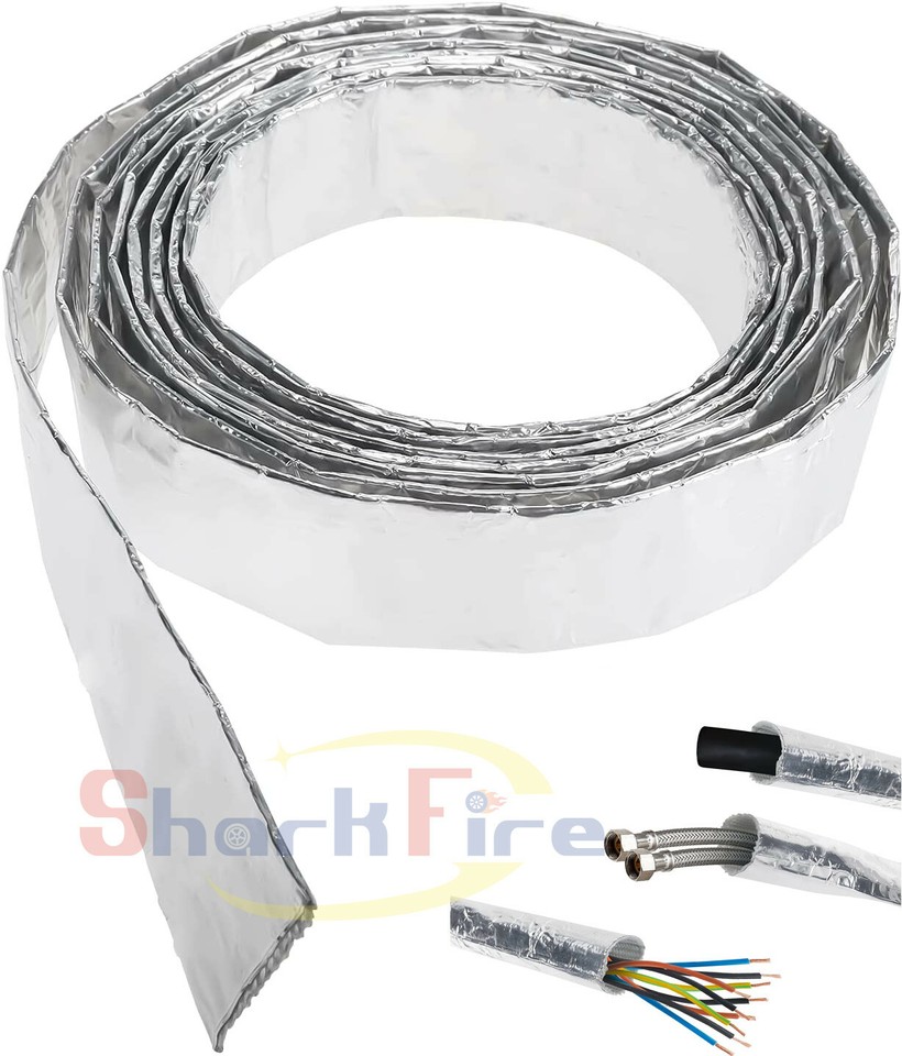 Aluminized Heat Sheath Heat Wire Wrap Shield Sleeve For Auto Cable Heat ...