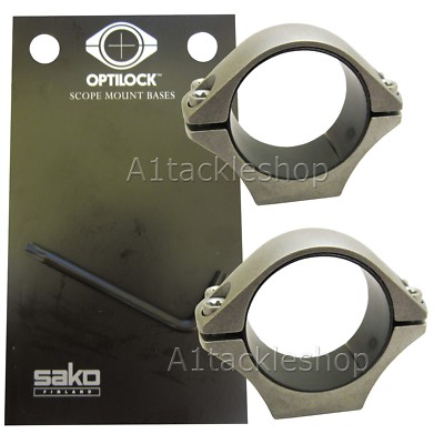 Optilock Stainless Steel 30mm Scope Rings for Sako and Tikka | eBay