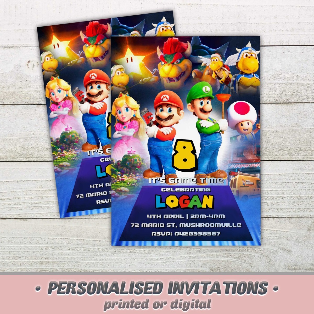 Super Mario Birthday Invitations A Super Mario Birthday Party