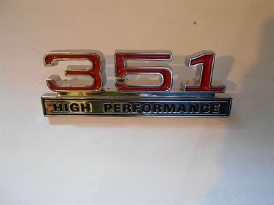 FORD 351 HIGH PERFORMANCE 351HP AUSTRALIAN LOGO METAL EMBLEM NAMEPLATE ...