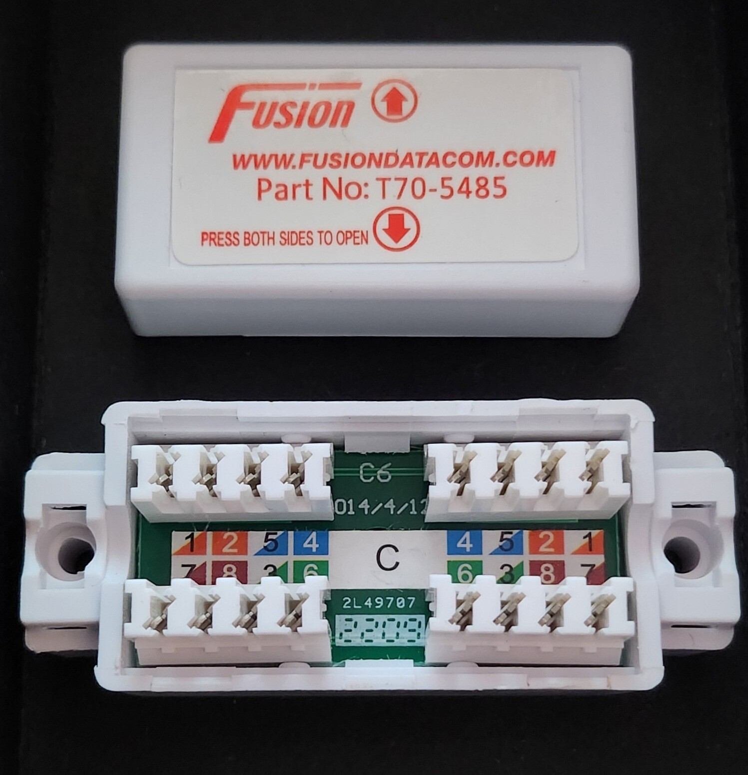 5 x CAT6 Cat5e IDC 4 Pair / 8 Way Junction Box Inline Coupler Fusion ...