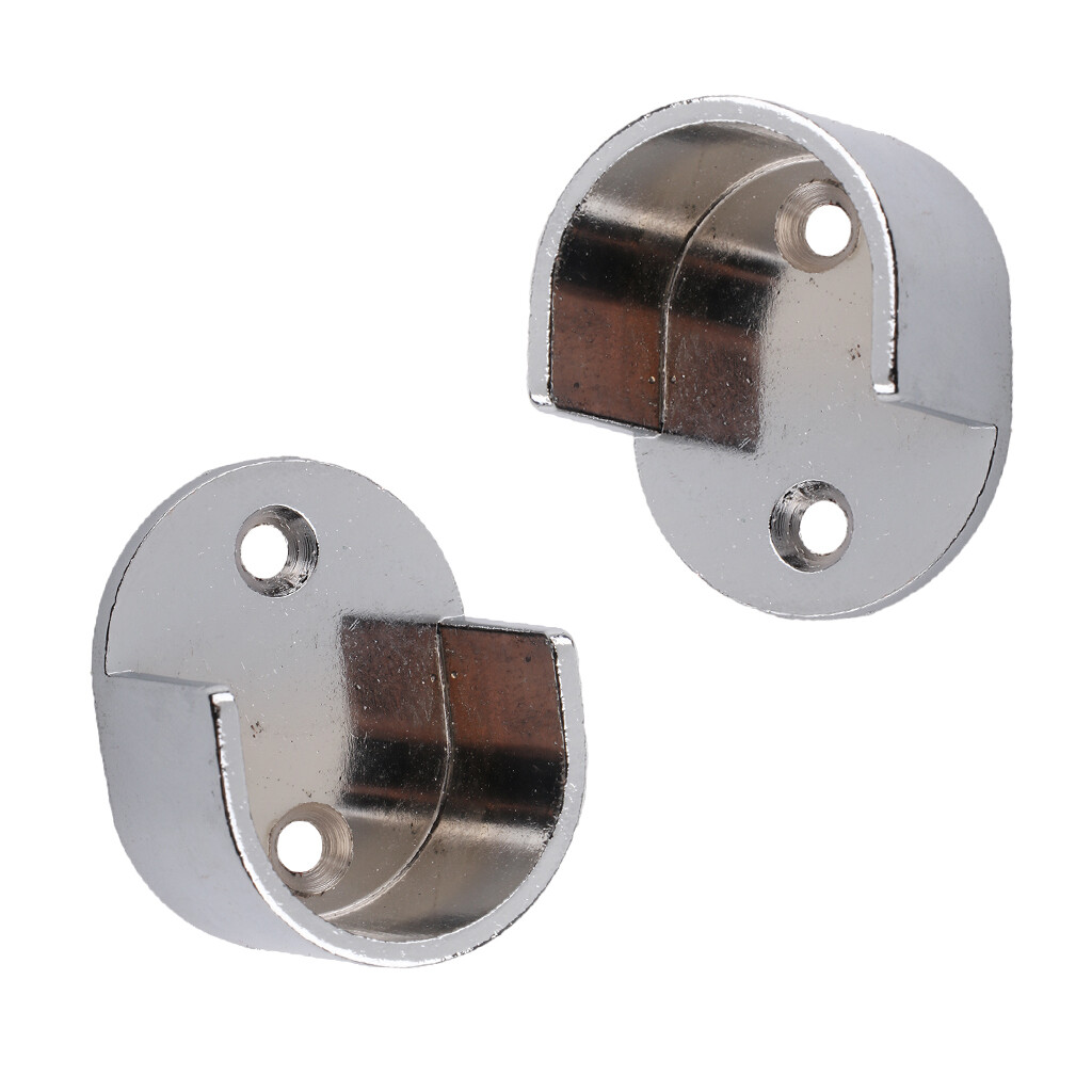Pair Curtain Pole Recess Brackets Curtain Rail Support fr 25mm Curtain ...