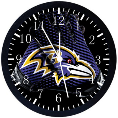 Baltimore Ravens Black Frame Wall Clock Nice For Decor or Gifts F124 | eBay