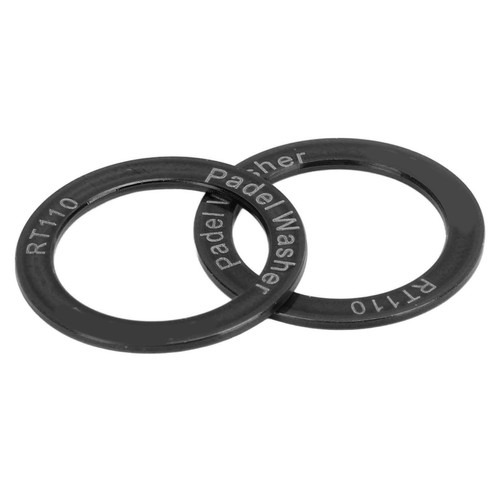 (Black)2Pcs Extended Bike Pedal Washers Alloy Waterproof Rustproof DP ...