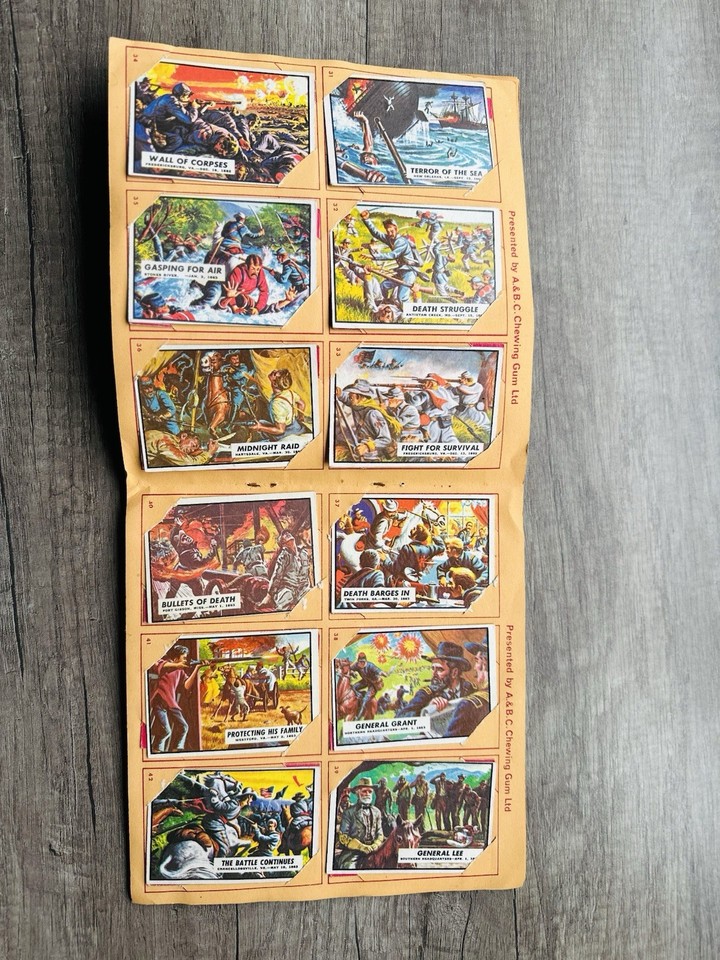 1965 A&BC Chewing Gum Cards Civil War News Full Set with Checklist ...