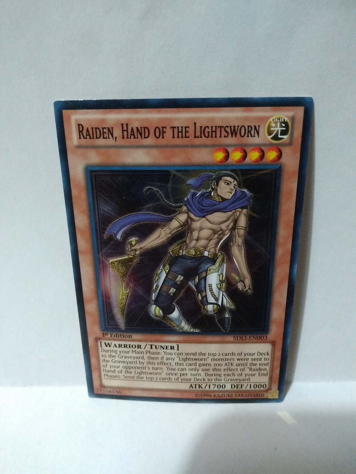 Yu-Gi-Oh! TCG Raiden, Hand of the Lightsworn Realms of Light SDLI-EN003 ...