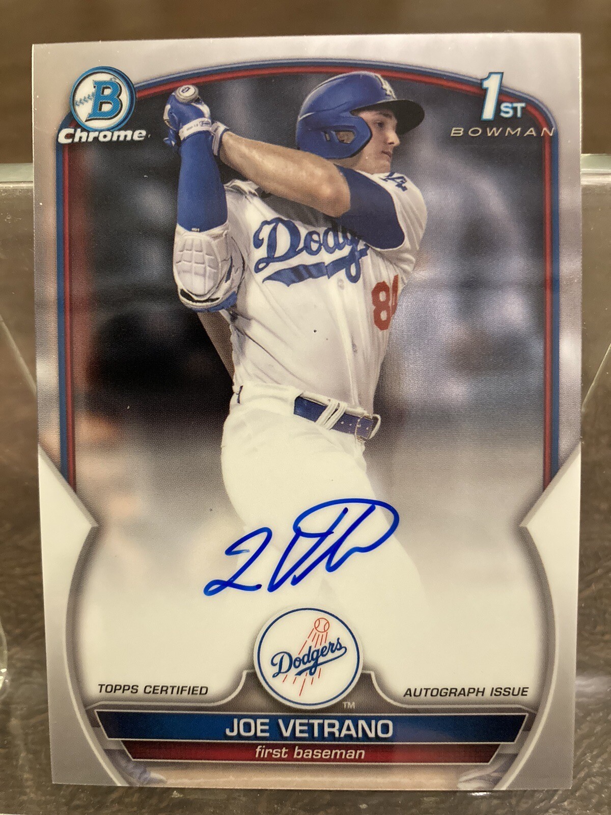 2023 Bowman Chrome Draft Joe Vetrano 1st Prospect Auto #CDA-JV Dodgers ...