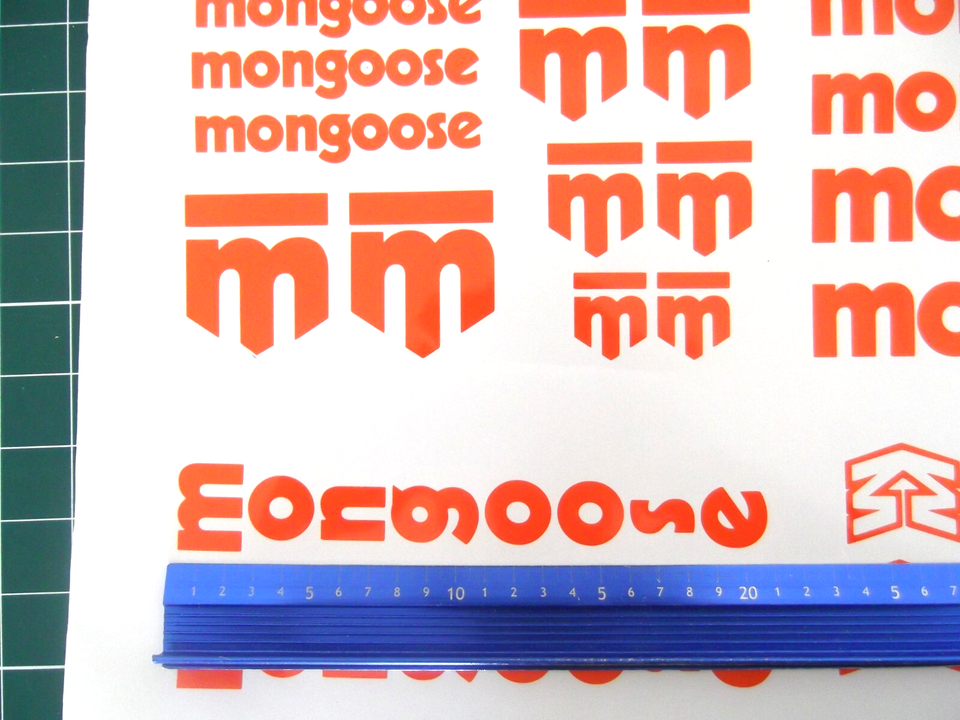 Any Colour 21 x Mongoose bike frame decals / stickers, 7 years external ...