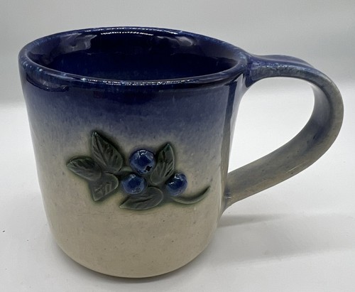 Johnson Blueberry Pottery Stoneware Coffee Tea Mug Signed Camden Maine ...