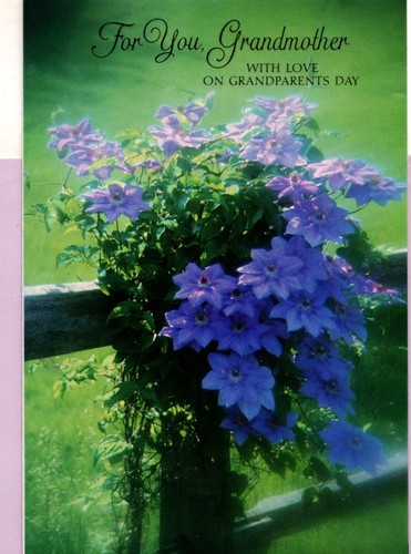 Happy Grandparents Day Grandma Grandmother Purple Flowers Hallmark ...