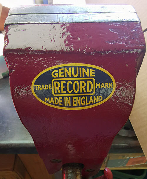 Record Trademark decal sticker for restoration vintage tools vice vise ...