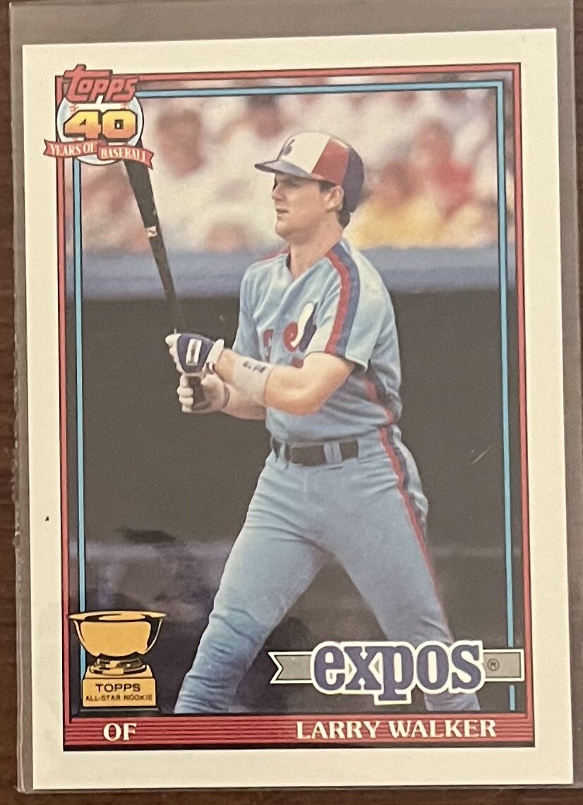 1991 Topps - #339 Larry Walker ROOKIE CARD (HOF) | eBay