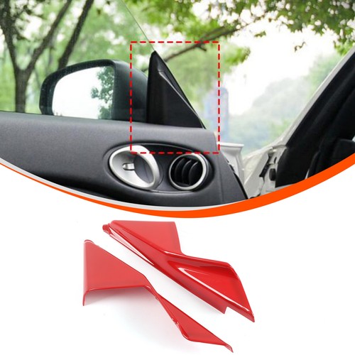 ABS Sports Red Interior Door A-Pillar Cover Trim For Nissan 370Z 2009 ...