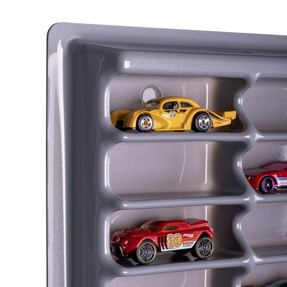 Hot wheels display case w/clear dust cover for 65 loose diecast cars ...